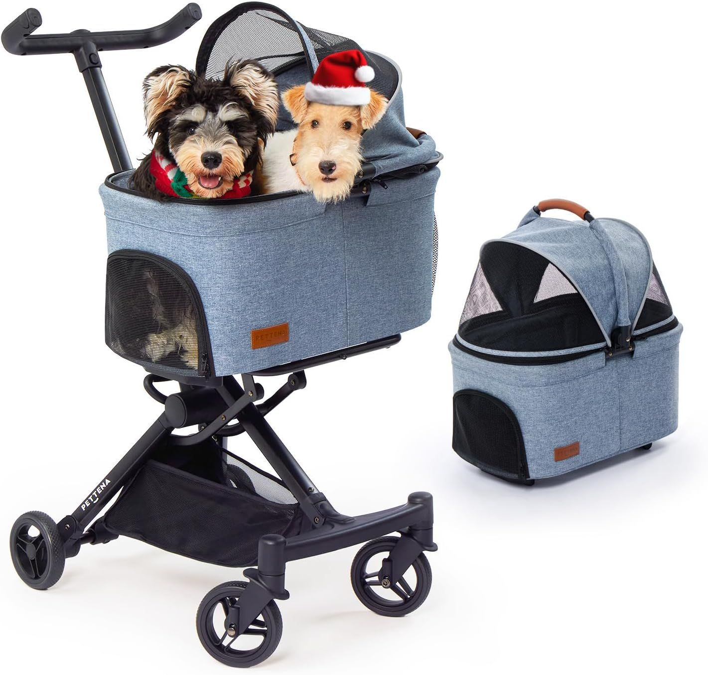 PETTENA ペットカート 分離型 犬用 バギー 猫 耐荷重20KG ブルー - メルカリ