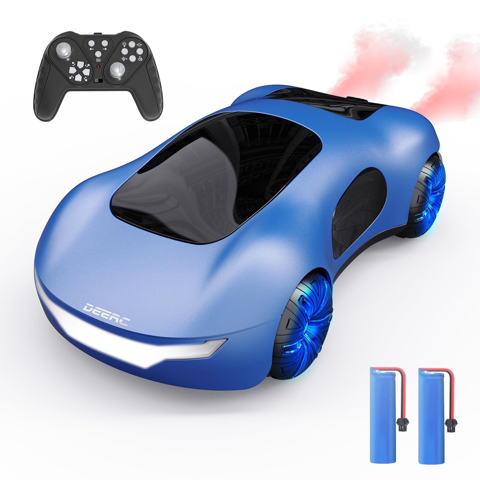 【数量限定】リモコンカー 近未来型 80分間走れ 耐衝撃 2.4GHz RCカー 360度回転 USB充電 スプレー ドリフト LEDライト おもちゃ 男の子 こども向け 小/中学生 技適認証 ...