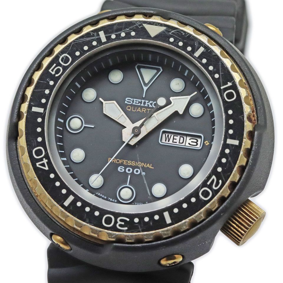 Seiko golden tuna 7549-7009 600m titanium dive watchセイコー プロフェッショナル ダイバー 600m 7549-7009 - メルカリ