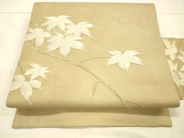 平和屋着物□八寸名古屋帯 枝葉文 逸品 ha1938 正絹 逸品 平和屋