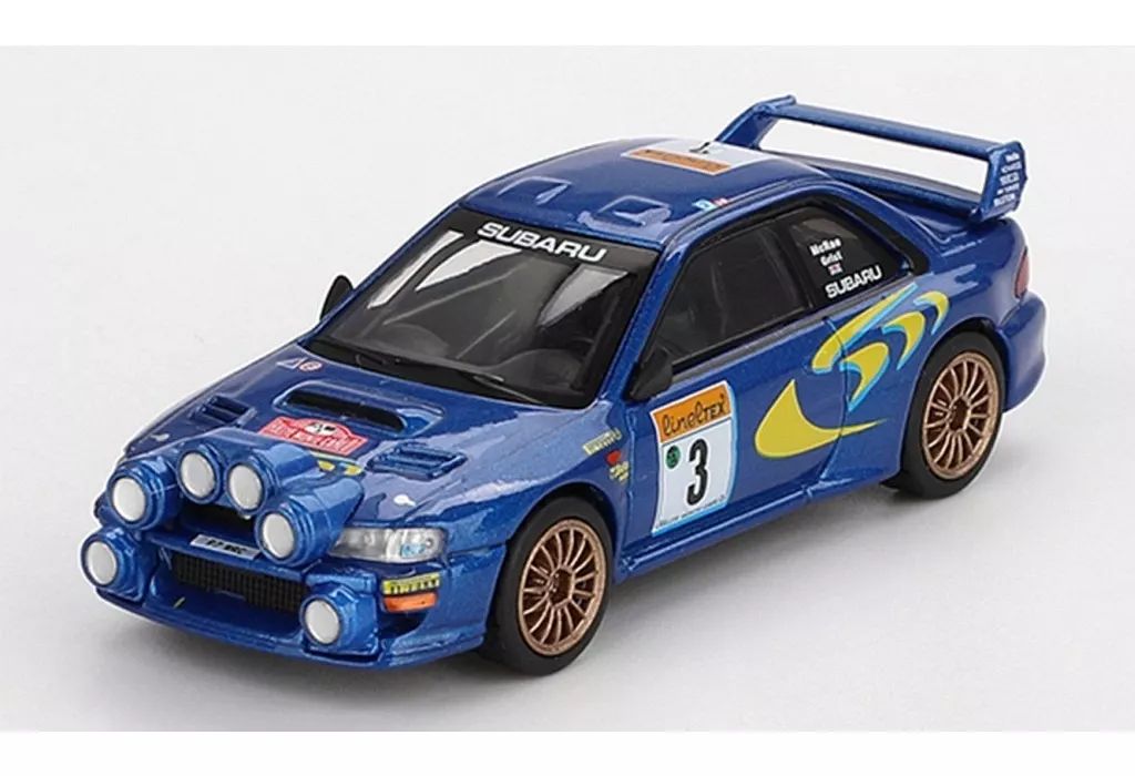 【新品】ミニカー 1/64 スバル インプレッサ WRC98 モンテカルロラリー 1998 3位入賞車 #3(左ハンドル) 「ミニGTシリーズ ...