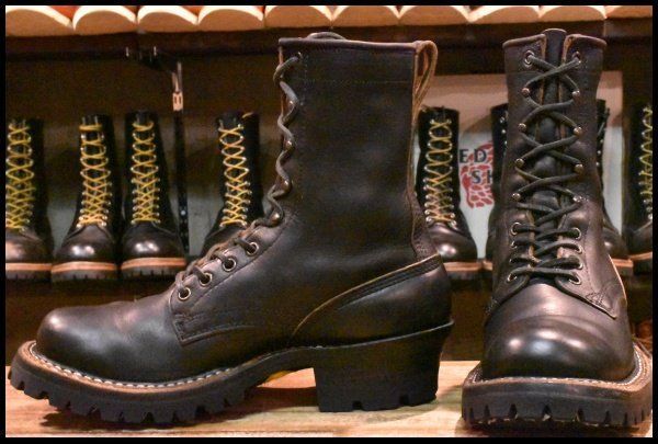 【7.5E 良品】WHITE’S ホワイツ スモークジャンパー 黒 ブラック クロムエクセル ビブラム100シングル 編み上げ ブーツ ...