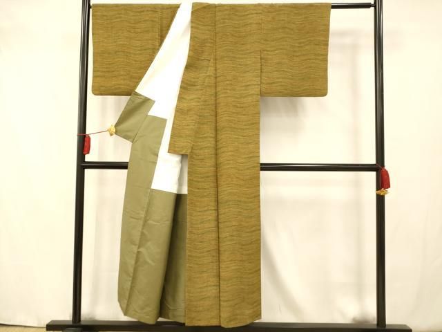 平和屋着物＊夏物 小紋 絽 霞市松文 正絹 逸品 AAAU9621ph