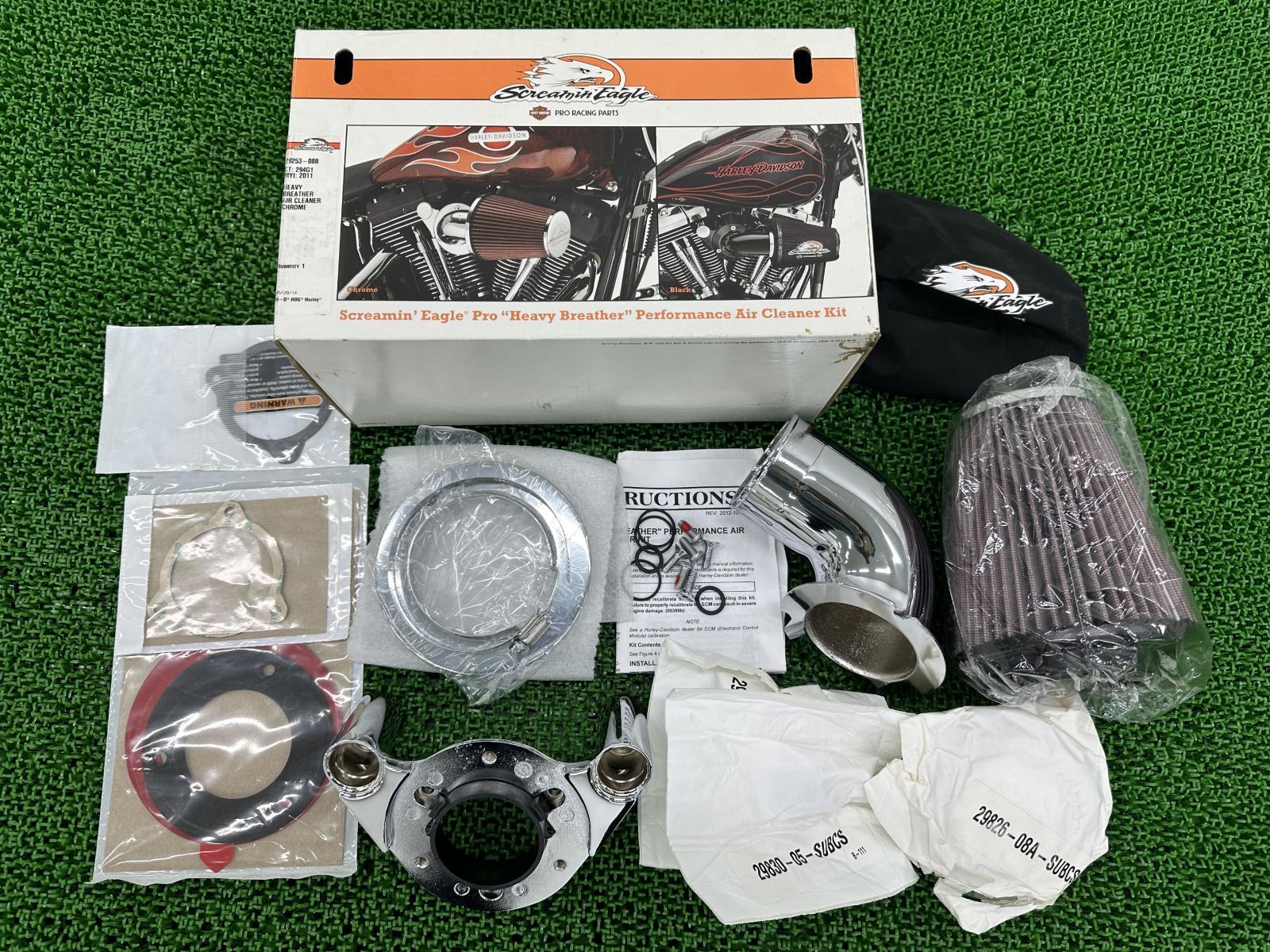 スクリーミンイーグル製 エアクリーナー 29253-08B ハーレー 純正 新品 パフォーマンスエアクリーナーキット 未使用品 08年 ...