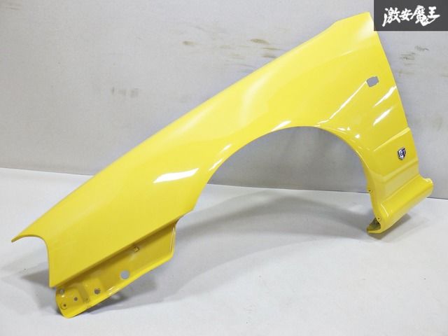【カラーNo EV1 ライトニングイエロー】日産純正 ER34 スカイライン 25GTターボ 前期 2ドア クーペ フロントフェンダー 左 ...