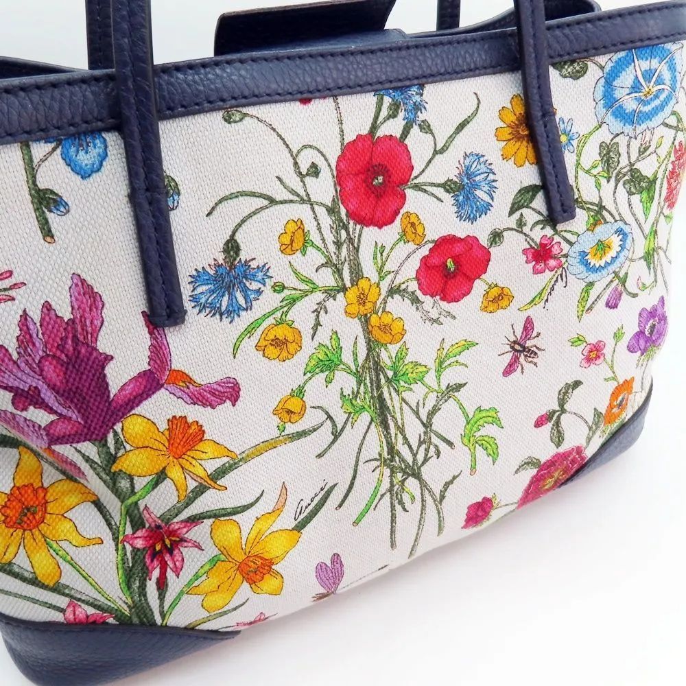 GUCCI グッチ 日本限定50周年記念 フローラ トートバッグ ブルー GUCCI グッチ 日本限定50周年記念 フローラ トートバッグ ブルー