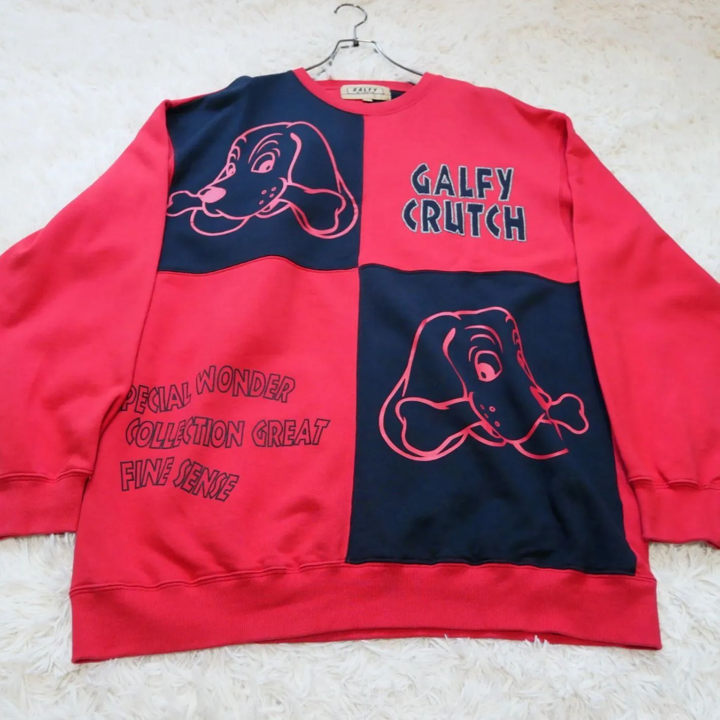 GALFY Y2K SA BLACK×REDカラー PULL OVER SWEET SHIRT L.S-F - メルカリ