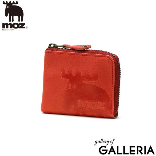 モズ コインケース moz Elk 財布 ミニ財布 ウォレット L字ファスナー 小銭入れ 小さい 軽量 本革 革 レザー 日本製 レディース ZNWE-86005 レッド - メルカリ