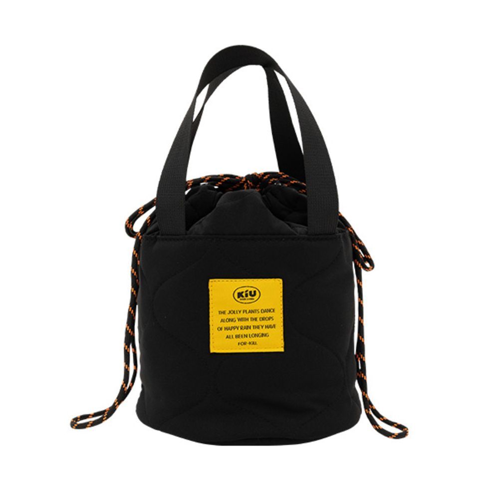 900.ブラック ☆ KiU キウ パデッドドローストリングバッグ kiu ショルダーバッグ k291 キウ バッグ ショルダーバック 巾着バッグ KiU レディース メンズ 斜めがけ ...