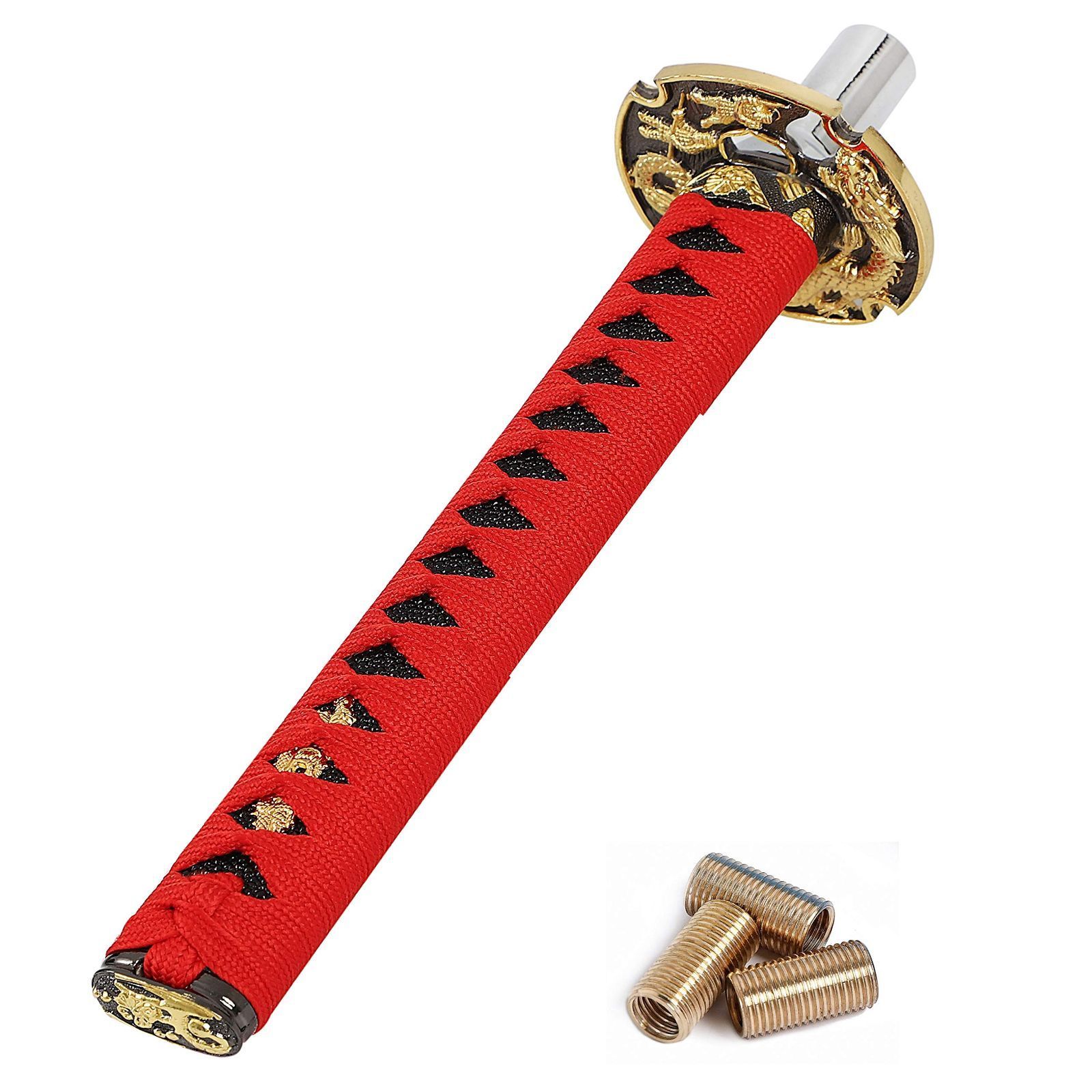 [新品・未使用]AT MT 和風 車用 かっこいい 軽自動車 インパクト トラック 変換アダプター付 カスタム M12 ブラック M10 レッド M8 ゴールド 柄 26.5cm 武将 ...