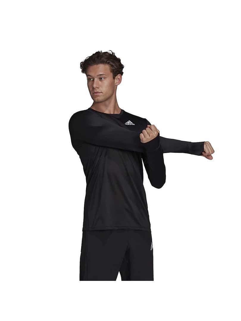 [アディダス] ランニング 長袖 Tシャツ オウン ザ ラン 長袖Tシャツ GE912 メンズ ブラック/リフレクティブシルバー(H58590 ...