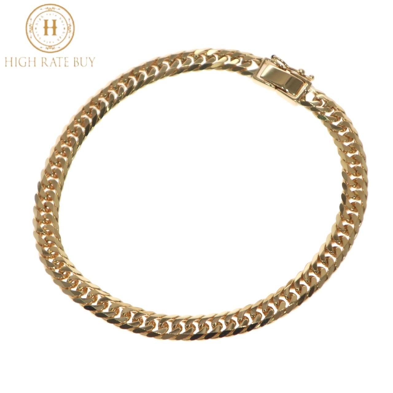 【新品同様】 喜平ブレスレット K18 18金 750 6面ダブル 20.1g 20cm 5.7mm キヘイ チェーン 金ブレス 造幣局検定マーク 20g メンズ アクセサリー - メルカリ