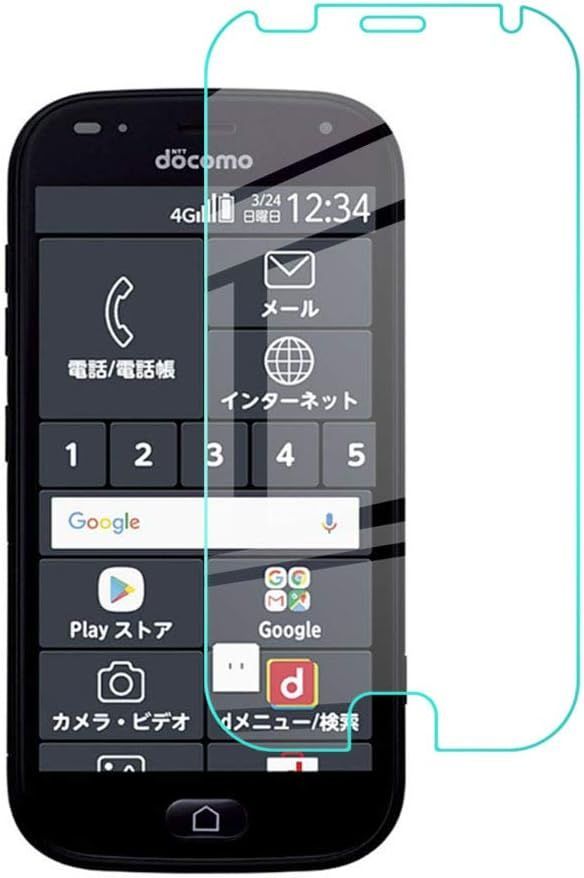 らくらくスマートフォン me F-01L F-42A 強化ガラスフィルムF-01L F-42A液晶保護フィルム日本旭硝子素材採用 高透過率 薄型 硬度9H 飛散防止処理 2.5D ラウンド ...
