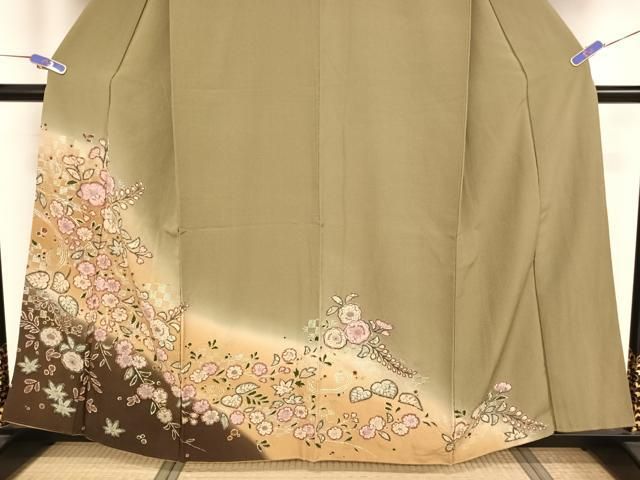 平和屋着物○訪問着 辻が花 絞り 暈し染め 金銀彩 正絹 逸品