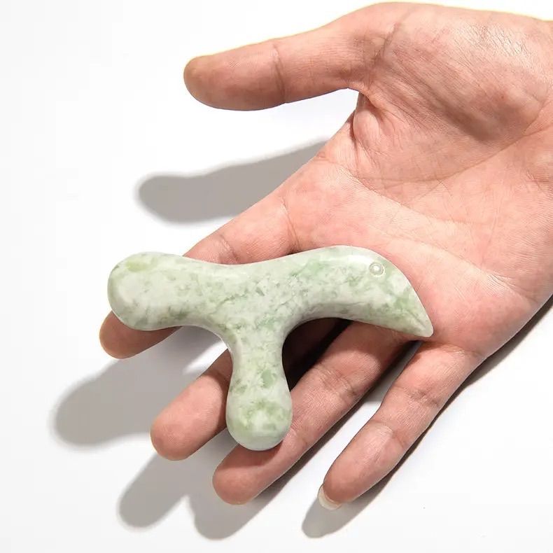Jade Stone acupuncture 翡翠 押しツボ トリガーポイントマッサージツール 深部組織マッサージ リフレクソロジー 指圧 ...