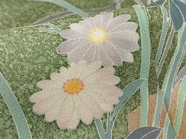 平和屋着物○訪問着 絞り 枝花文 正絹 逸品 AABA0172zg