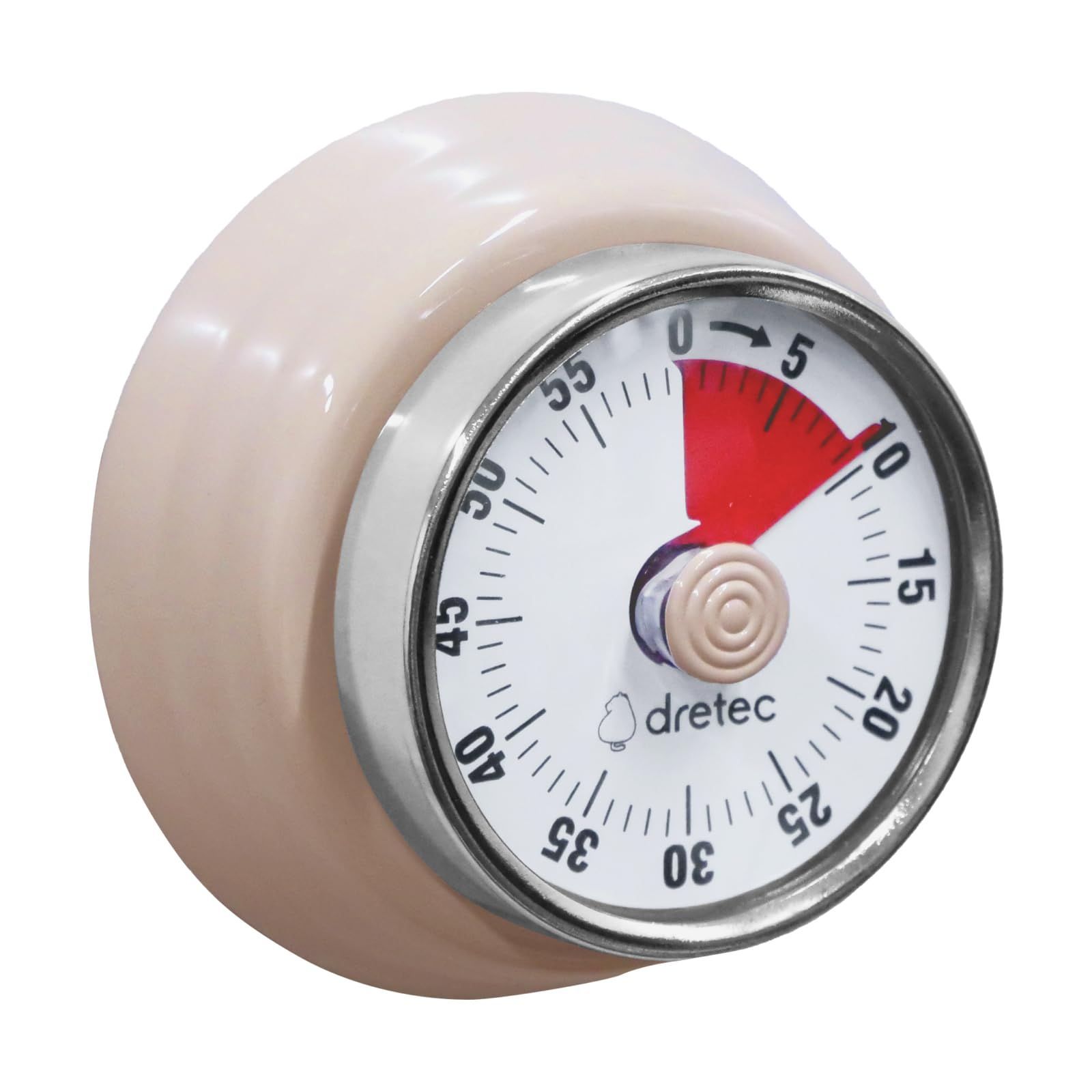 【在庫セール】ドリテック(dretec) ダイヤルタイマー アナログタイマー キッチン レトロ 可愛い 勉強 料理 大音量 マグネット 自動停止 最大60分測定 ピンクベージュ 肌色 - メルカリ