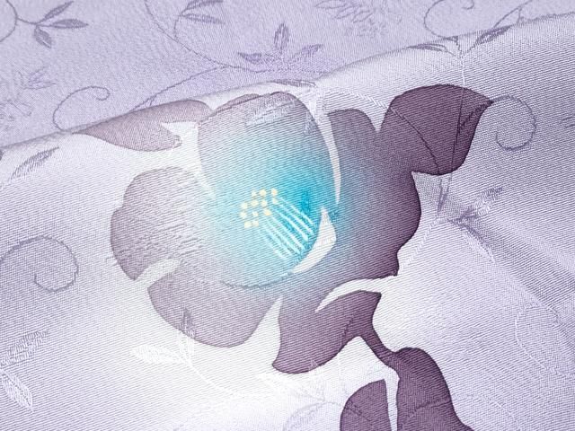 平和屋本店□極上 道中着 ロング丈 草花文 蛍暈し 逸品 CZAA1936s5