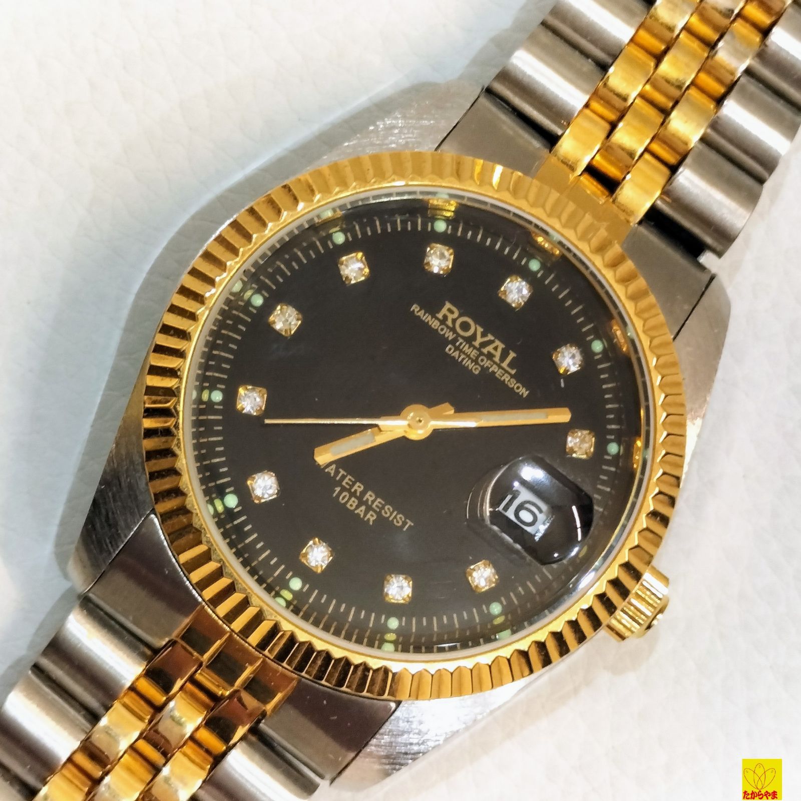 【美品】ロイヤル ROYAL J-AXIS ブラック色文字盤 - たからやま - メルカリ