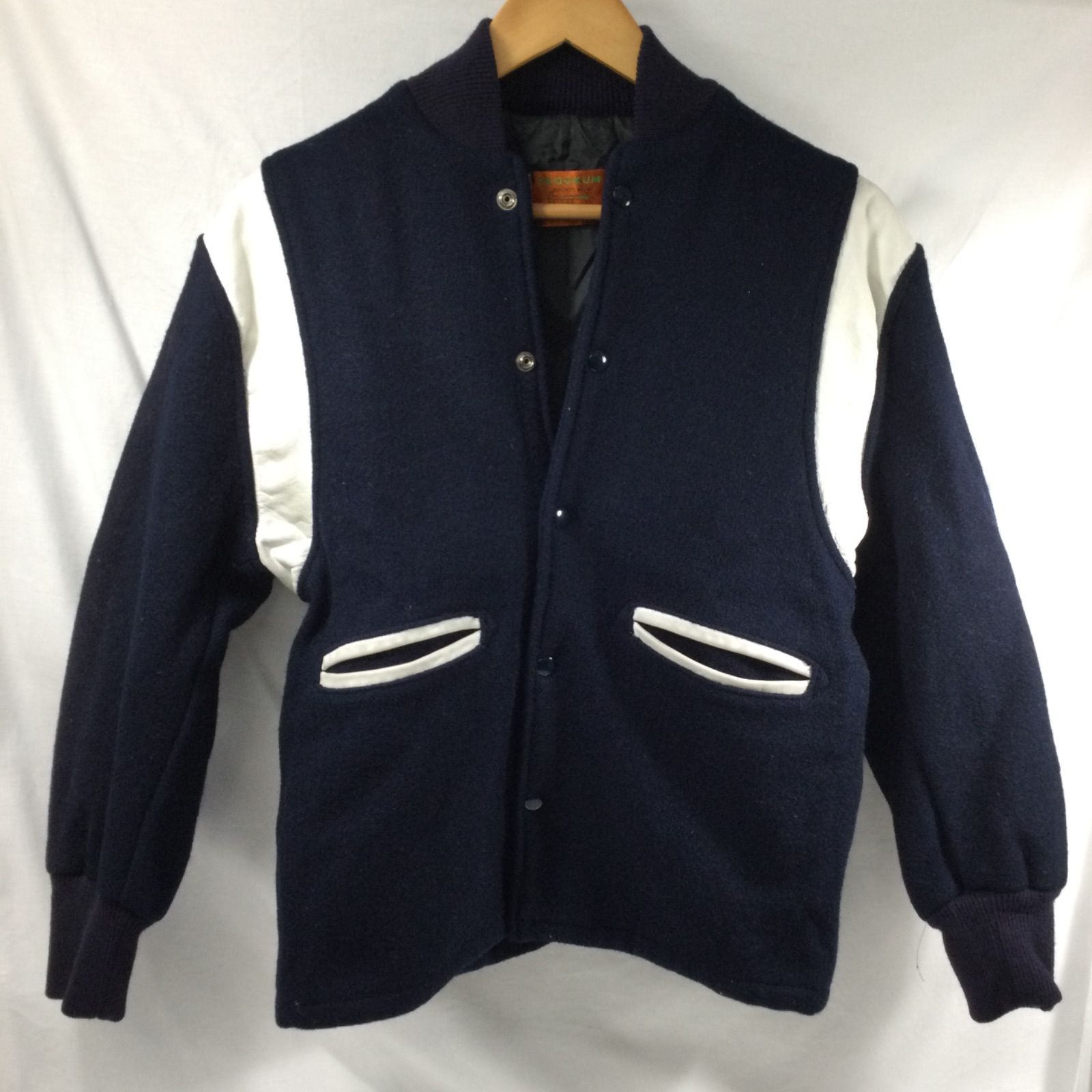 SKOOKUM スクーカム スタジャン ネイビー/ホワイト サイズ34 - メルカリ