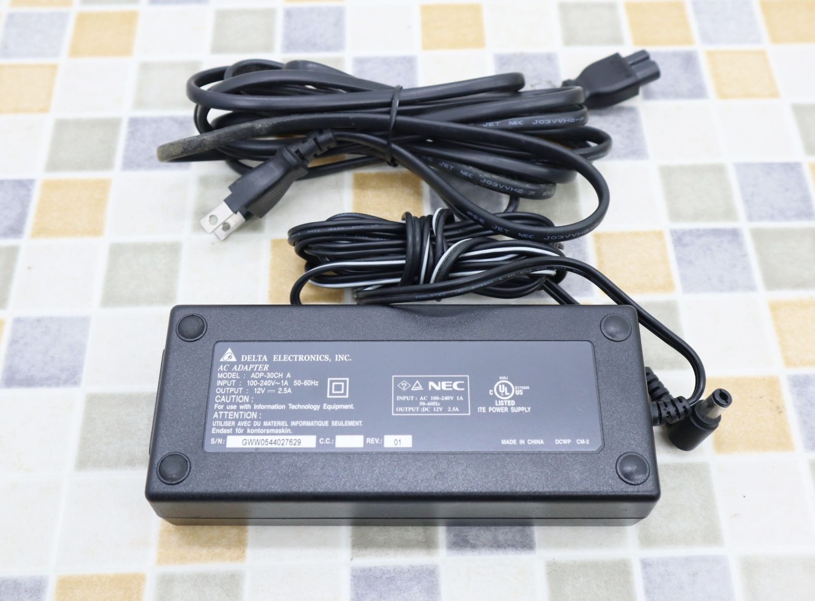 ∨値下げ ｜ACアダプター｜NEC エヌイーシー ADP-30CH A DELTA｜2.5A 12V 50/60Hz 100～240V P4446 - メルカリ