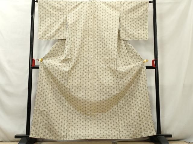 平和屋着物□上質な紬 麻の葉文様 正絹 逸品 AABA3111cs - メルカリ