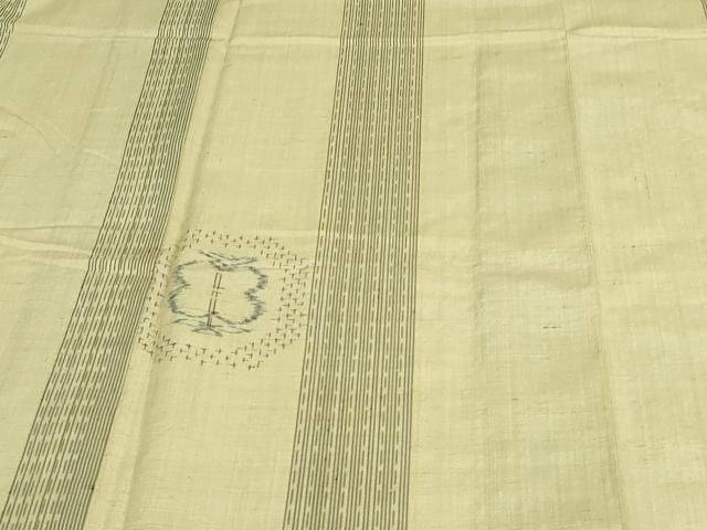 平和屋着物○上質な紬 80亀甲 亀甲間道 正絹 逸品 未使用