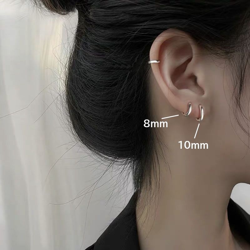 ピアス 10mm フープ 輪っかピアス S925 ゴールド/シルバー - メルカリ