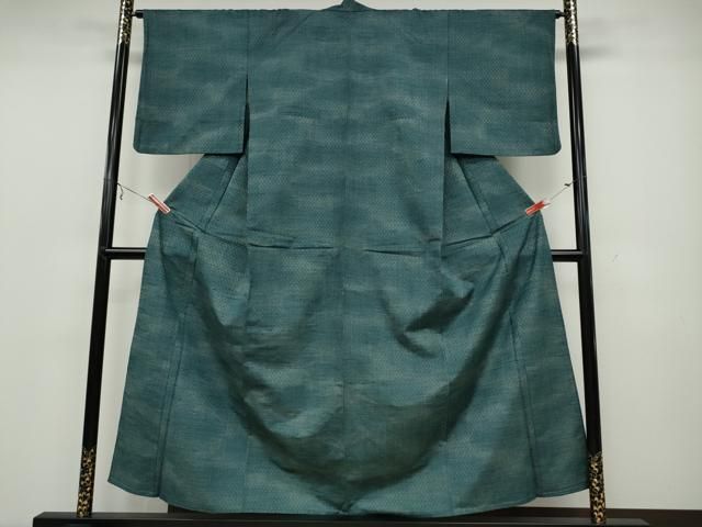 平和屋着物▽上質な紬 単衣 舞花文 正絹 逸品 DAAV9771sf