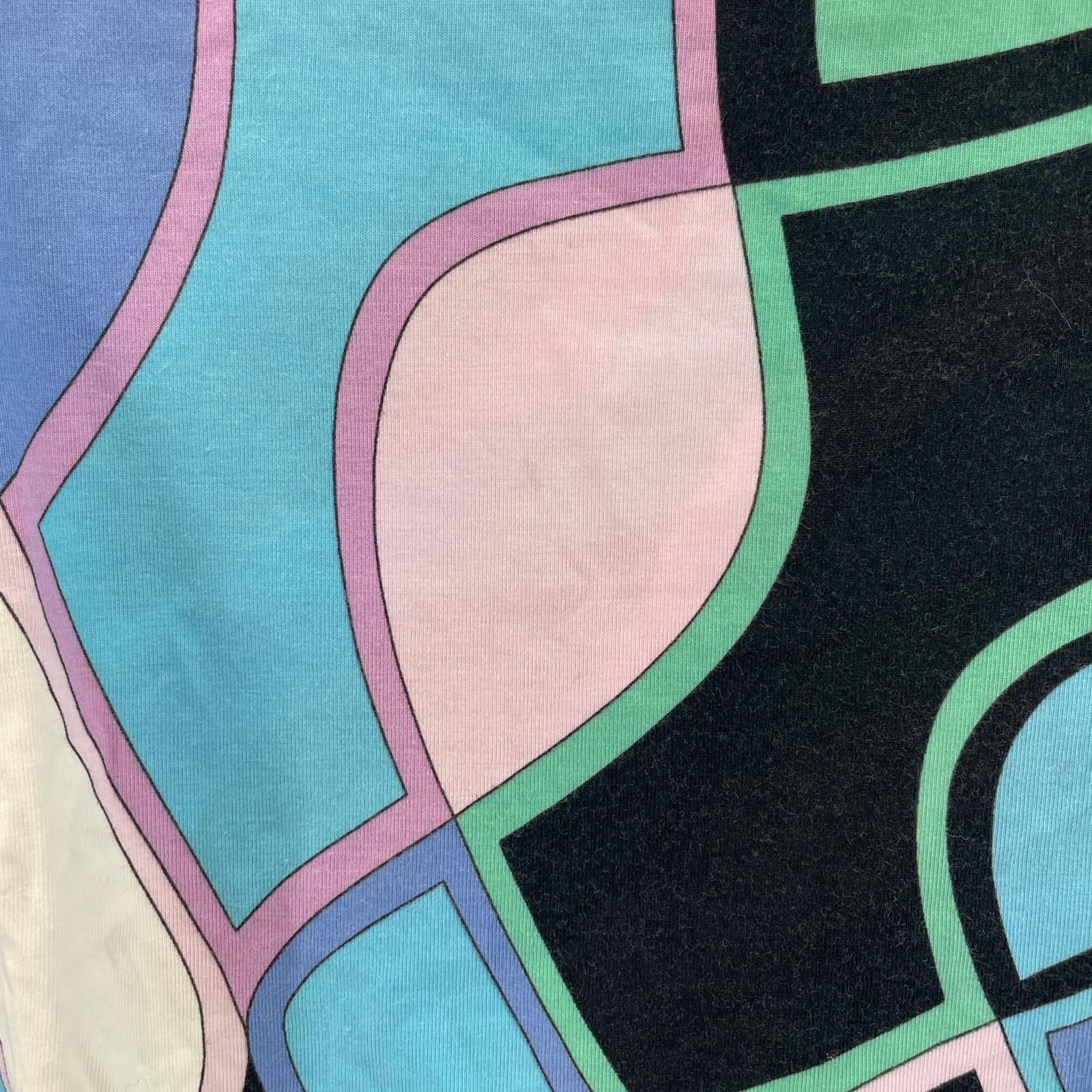 Emilio Pucci エミリオプッチ 総柄 ラウンドネックカットソー sizeI38/ブルー×ブラック×ライラック - メルカリ