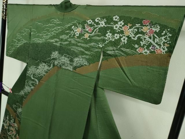 平和屋着物□極上 皇室デザイナー 中村乃武夫 訪問着 雪輪 松竹梅 金彩
