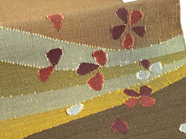 平和屋着物■極上　絲藝苑　上島洋山　八寸名古屋帯　舞花文　ますいわ屋扱い　逸品　DZAA8825kh5 平和屋着物□極上 絲藝苑 上島洋山 八寸名古屋帯 舞花文 ますいわ屋