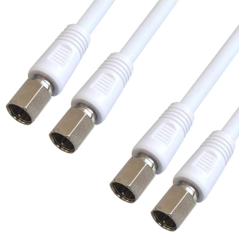 S-5C-FB アンテナケーブル 0.5m(50cm) 4K8K(3224MHZ).地デジ, BS, CS,CATV 放送対応 5C同軸 両側F型ネジ式コネクタ ストレート/ストレートタイプ ...