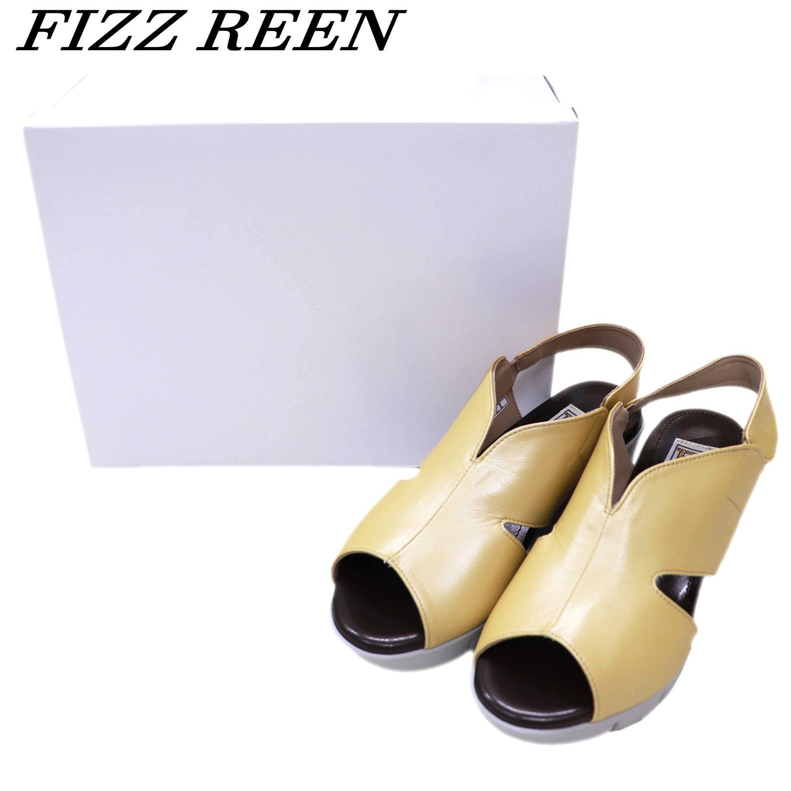 【美品】 FIZZ REEN フィズリーン 幅広4Eバックバンドサンダル M YEL/黄色 - メルカリ