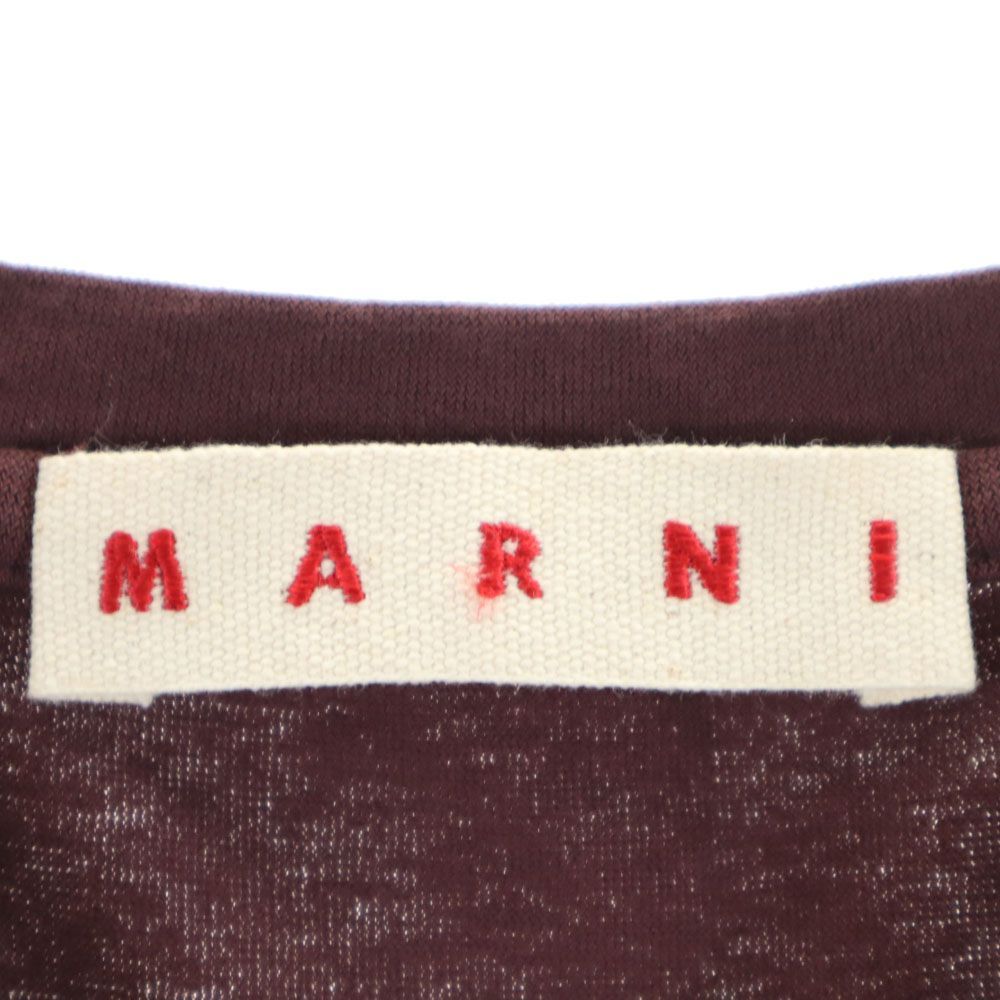 マルニ イタリア製 ノースリーブ ミニワンピース 38 ブラウン MARNI