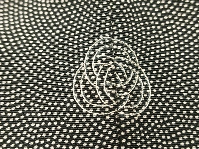 平和屋着物○江戸小紋 鮫小紋柄 黒地 正絹 逸品 AAAT0620zg 平和屋着物