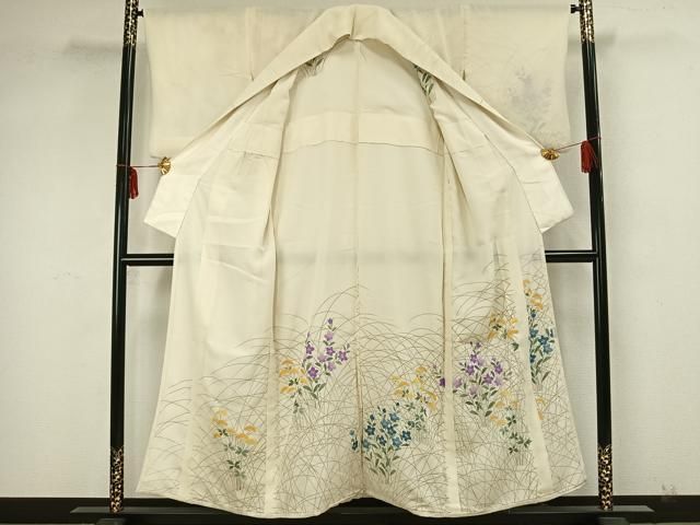 平和屋着物▽京都染匠名門 染の川勝謹製 訪問着 単衣