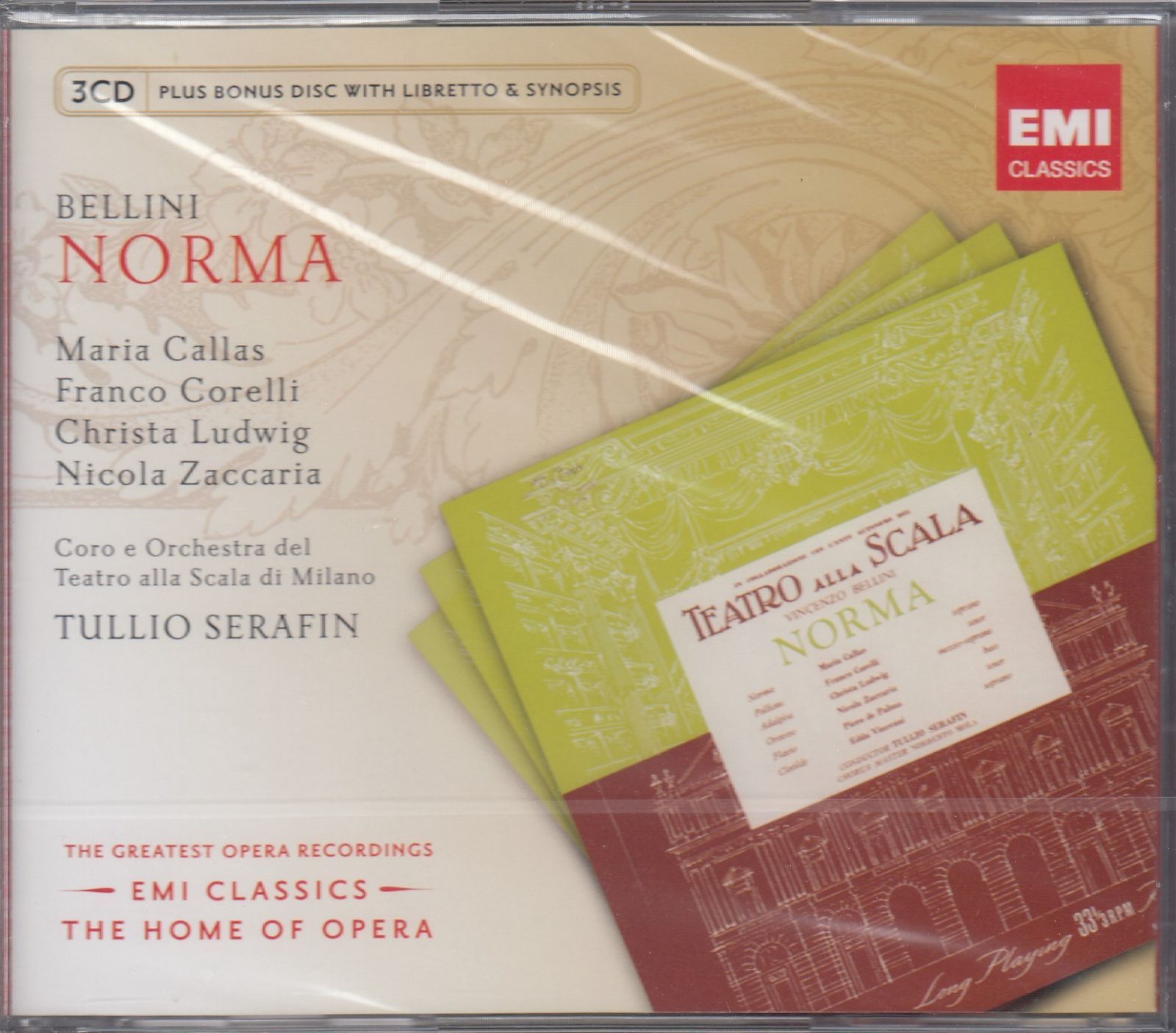 [3CD+CD-ROM/Emi]ベッリーニ:歌劇「ノルマ」全曲/マリア・カラス&フランコ・コレッリ&クリスタ・ルートヴィヒ他&トゥリオ・セラ ...
