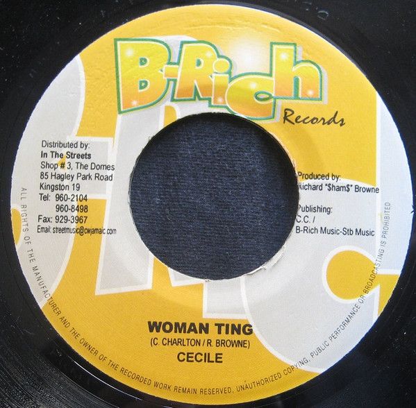 ジャマイカ7” Cecile / Monster Twins Woman Ting / Gal Dem Wah Wi NONE B-Rich Records /00080 - メルカリ