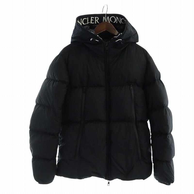 モンクレール MONCLER 20AW MONTCLA GIUBBOTTO モンクラー ダウン ジャケット ジップアップ フード ロゴ 3 M 黒 ブラック G20911A00144 GY18 ...