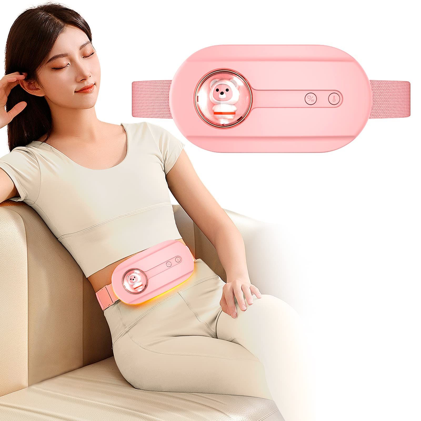 Tusina 腰暖ベルト 温熱ベルト 腰サポーター 腰EMS 4段階温度調節 電熱式 4種類の振動モード USB充電式 軽量 携帯便利 敬老の ...