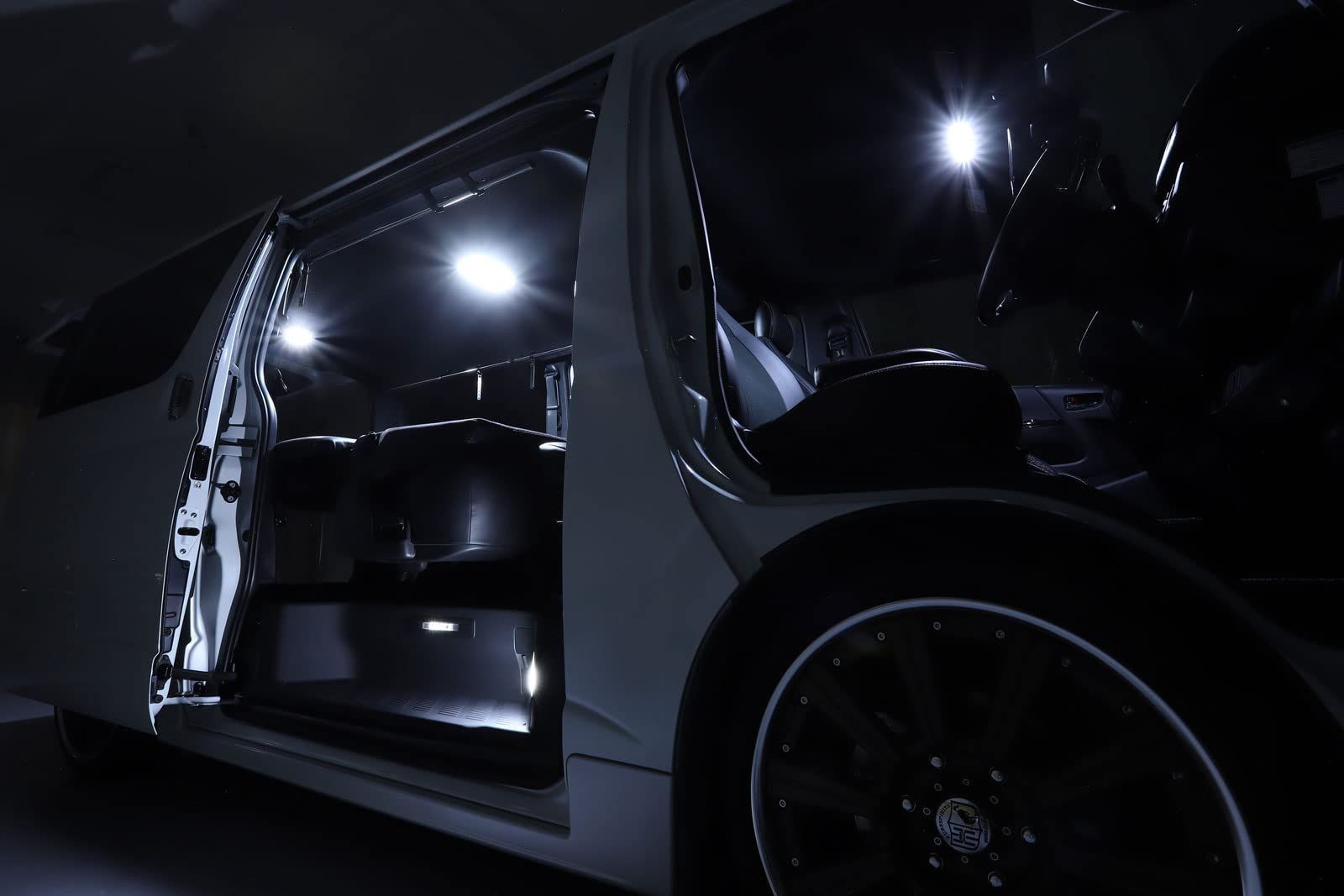 【数量限定】フロントマップランプ センターマップランプ リアランプ ルームランプ フルセット AVEST LED 6型 200系 7型 対応 HIACE ステップ 200 ライセンス ランプ ...