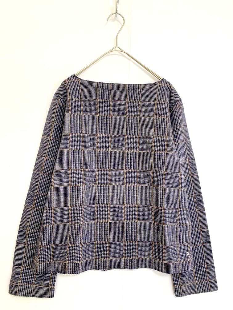 美品 45R 45rpm 45アールピーエム 5121011 ウールチェック カットソー size2/紺 レディース - メルカリ