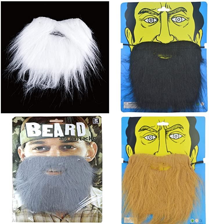 UTST 口ひげ あごひげ 付け髭 仙人 老人 コスプレ ウィッグ 付け髭4点セット - メルカリ
