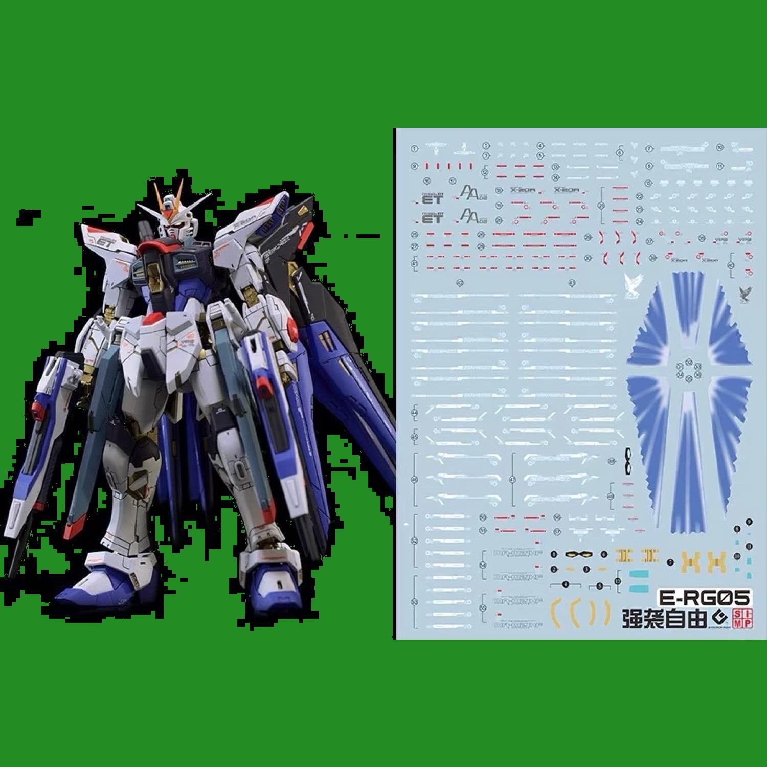 【人気商品】蛍光!! HG RG MG PG RE ロボット MS ディテールアップ用水転写式デカール (RG 1/144 ZGMF-X20A ストライクフリーダムガンダム用) - メルカリ