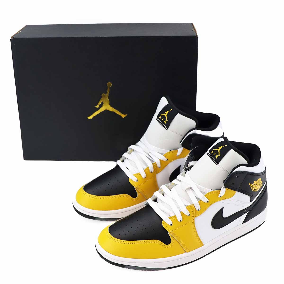 【新品】NIKE ナイキ エア ジョーダン 1 MID スニーカー 31.0cm DQ8426-701 国内正規品 イエローオークル/ブラック ...