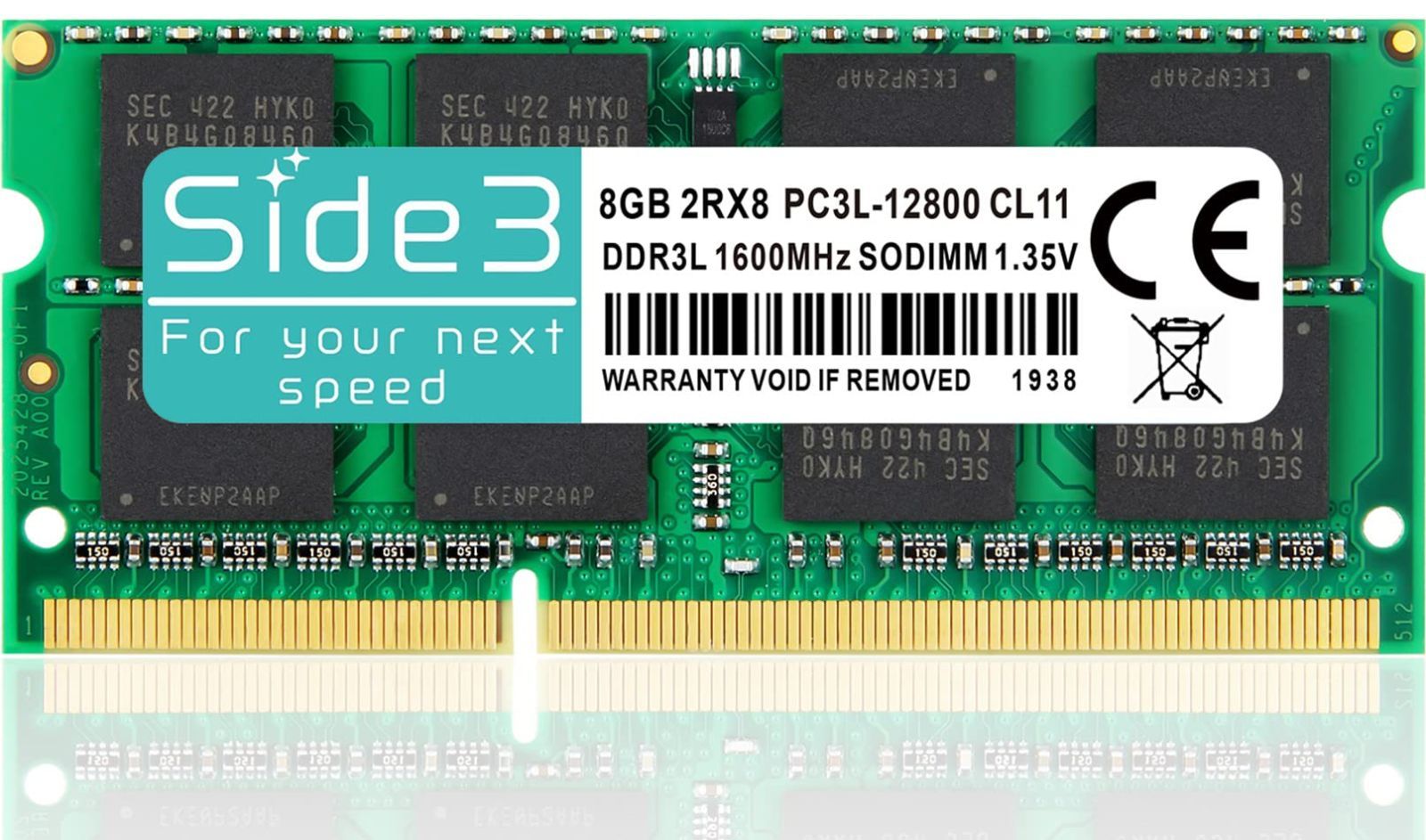【新着商品】搭載 増設メモリ メモリチップ 204pin サムスン製 PC3L-12800 (8GB DDR3L-1600 x メモリ ノート ...
