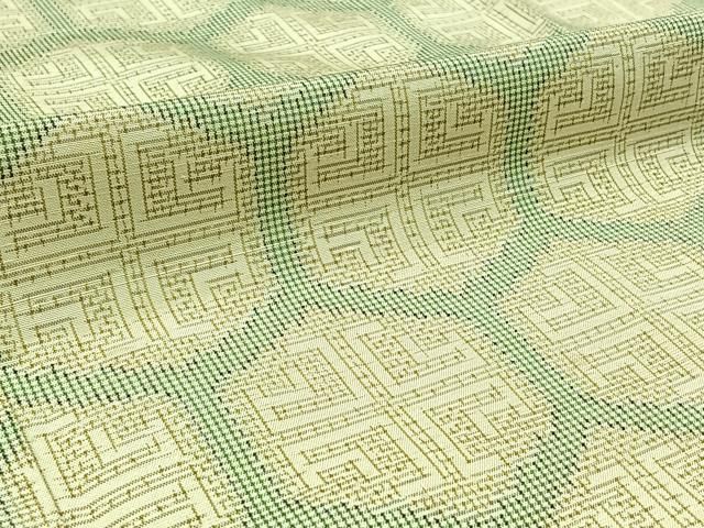 平和屋着物▽上質な紬 単衣 亀甲文様 正絹 逸品 AAAZ3967jh
