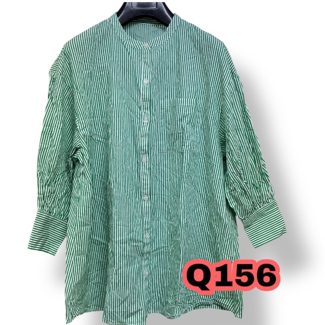 Kastane（カスタネ） グリーン ストライプ柄 7分袖シャツ Freeサイズ 管理Q156 - メルカリ