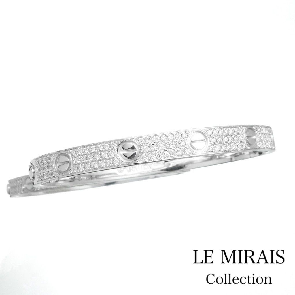 【保証書付】カルティエ ラブブレス #18 WG ダイヤ 18 K18WG メンズ ブレスレット CARTIER - メルカリ